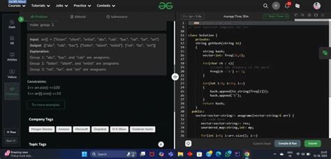 Gfg160 Codingchallenge Dsa Problemsolving Hashing Anagrams