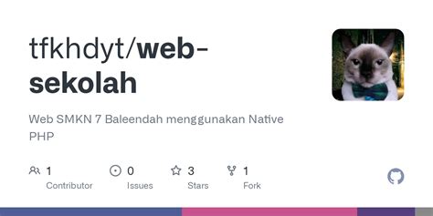 GitHub Tfkhdyt Web Sekolah Web SMKN Baleendah Menggunakan Native PHP