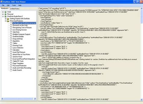 The Unknown Onenote Guys Blog Onenote 2007 Xml Viewer