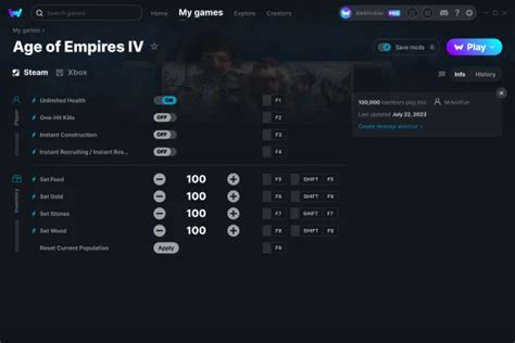 Age Of Empires Iv Cheats And Trainers For Pc Wemod