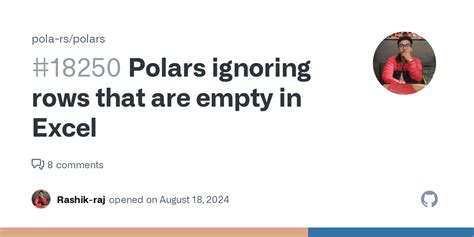 Polars Ignoring Rows That Are Empty In Excel · Issue 18250 · Pola Rs