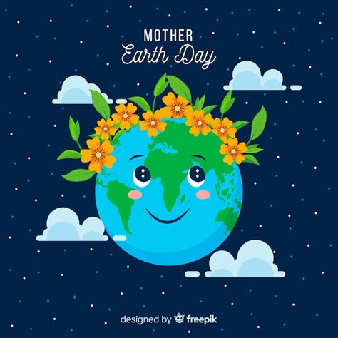 Día De La Madre Tierra Vector Gratis
