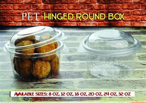 Natural Plastic Round Hing Container Small For Food Packing At Rs 4
