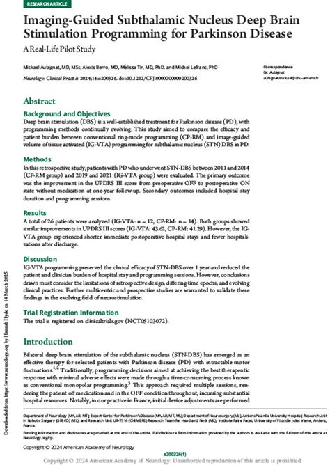 Imaging Guided Subthalamic Nucleus Deep Brain Stimulation Programming