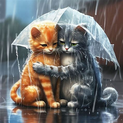 Котики под дождем | Süßeste haustiere, Süße tiere, Wahre freunde