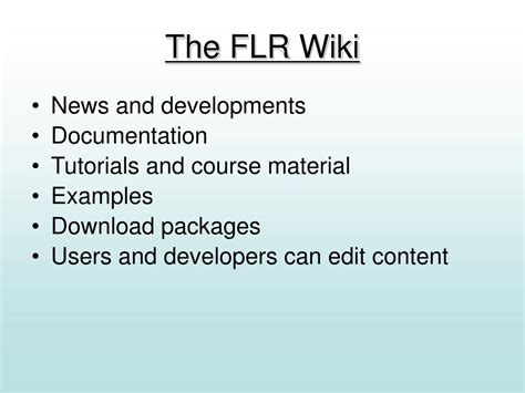 Ppt Flr An Open Source Framework For The Evaluation And Development