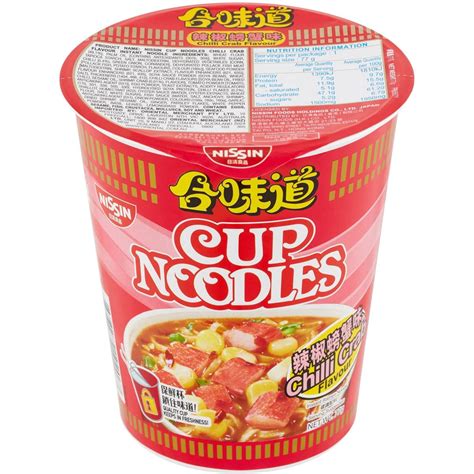 Nissin Noodles Cup Chilli Crab G Woolworths