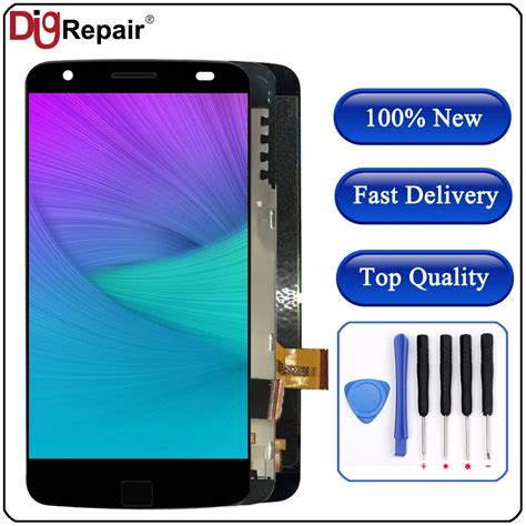 For Motorola Moto Z Force Lcd Display Digitizer Touch Screen With Frame Replacement Lcd For