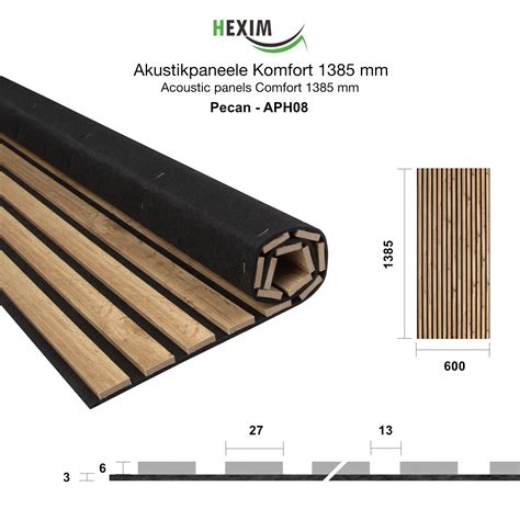 HEXIM Lamellen Akustikpaneele m² flexible Wandpaneele x cm MDF Wandverkleidung