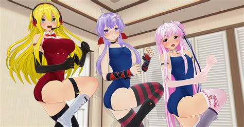 カスタムメイド3d2 ゆかマキあかね【スク水ニーソ】－cm3d2 あーのるどのイラスト Pixiv