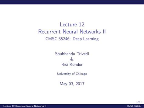 pdf lecture 12 recurrent neural networks iishubhendu pages files