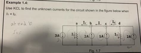 Solved Example Use KCL To Find The Unknown Currents For Chegg