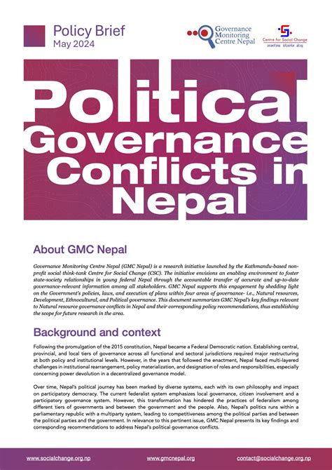 Political Governance Conflicts In Nepal Gmc Nepal