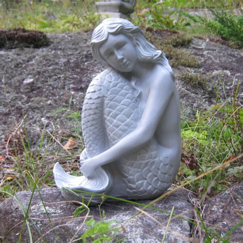 Mermaid Statue Concrete Mermaid Statues Statues Cast In Etsy