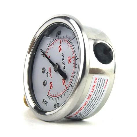 Stainless Steel Gas Oil Brass Pressure Manometer Hydraulic Bourdon Tube Analog Pressure Gauge