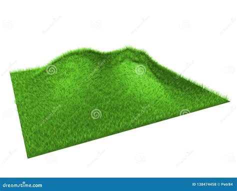 3d Grass Object Isolated On White Background Stock Illustration