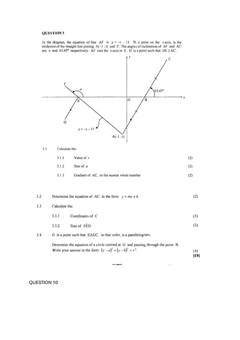Coordinate Geometry Grade 12 Mathematics Pdf
