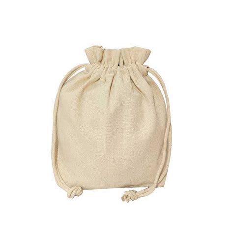 Canvas Drawstring Pouch Custom Made With Green Cotton