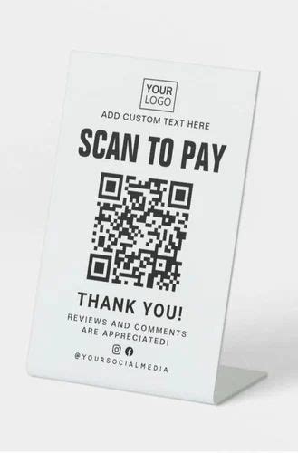 Acrylic Qr Code Stand at ₹ 200/piece | Acrylic Boxes in Chennai | ID ...