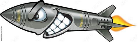 Cartoon Style Guided Airborne Missile Stock Vector Adobe Stock