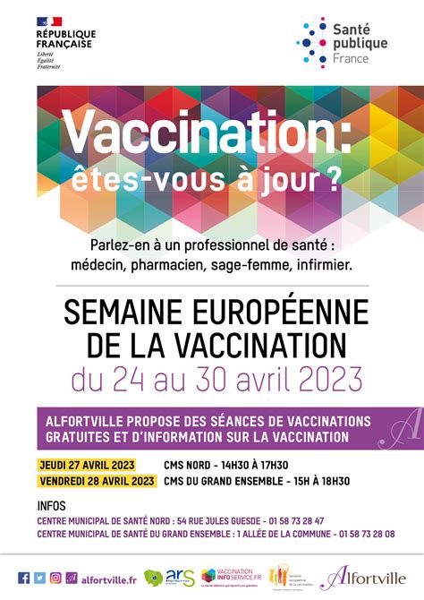 Semaine européenne de la vaccination du 24 au 30 avril Alfortville