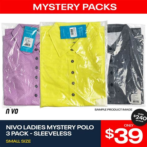 Nivo Ladies Mystery Polo 3 Pack Sleeveless Size Small Golf City