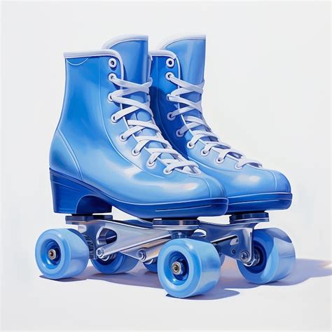85000 Pair White Blue Vintage Rollerskates Pictures