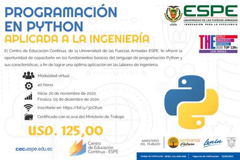 Curso Programación En Python Aplicada A La Ingeniería Espe