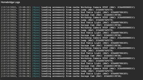 wyze plugin flooding logs r homebridge
