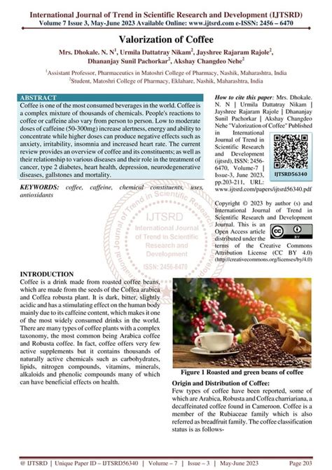 Valorization Of Coffee Pdf