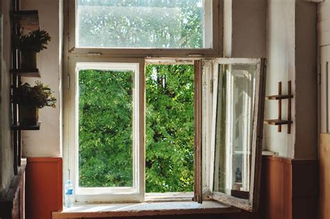 Premium Photo Open Old Window