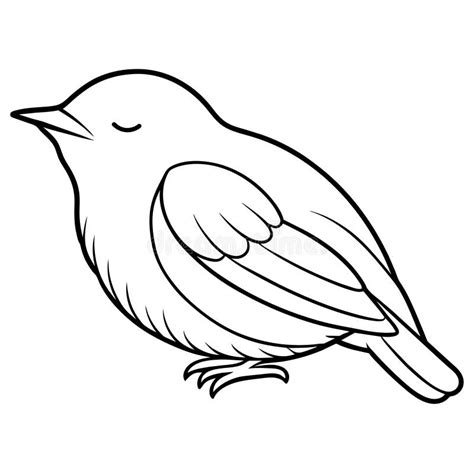 American Dipper Bird Sleeps Icon Vector Illustration Stock Vector