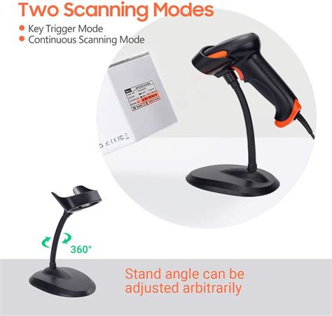 Tera 2d Barcode Scanner Usb Wired Handheld Image Barcode Reader With Stand Read 2d Qr Data