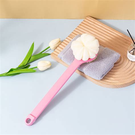 Shimele Double Sided Bath Brush With Long Handle Soft Bristle For Men