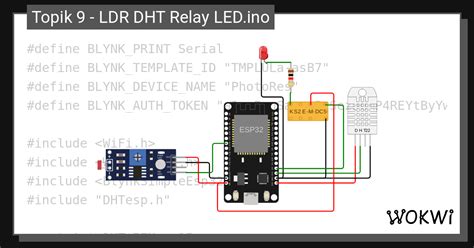Topik 9 Ldr Dht Relay O Wokwi Esp32 Stm32 Arduino Simulator
