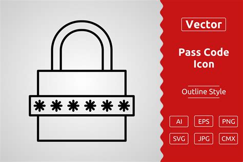 Vector Pass Code Outline Icon Graphic By Muhammad Atiq · Creative Fabrica Vector Pass Code Outline Icon Graphic By Muhammad Atiq · Creative Fabrica
