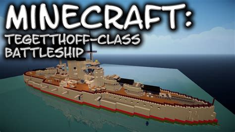Minecraft: Battleship Tutorial (Tegetthoff-Class) - YouTube