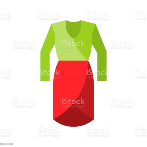 婦女禮服向量例證 平樣式圖示向量圖形及更多全身裙圖片 全身裙 成衣 衣服 插圖 Istock
