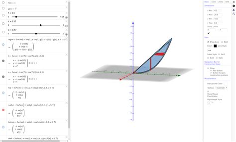 Disk Method Example13a Geogebra