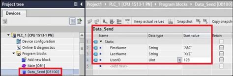 Open User Communication In Siemens Tia Portal PLC To PLC