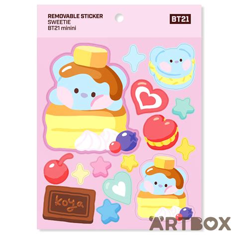 Buy Line Friends Bt21 Koya Minini Sweetie Removable Decal Sticker Sheet