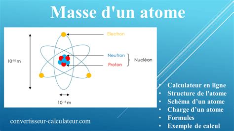 Calculer La Masse D Un Atome En Ligne Le Calculateur N