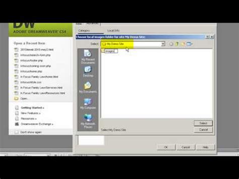 Create A Dreamweaver Site Definition Access 2 Learn