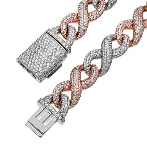 14k Two Tone Infinity Necklace 3232ctw Avianne Jewelers