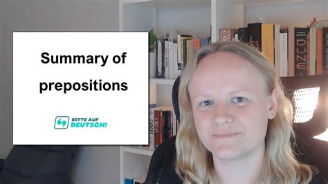 Lesson 50 Summary Of Prepositions And Their Cases Learn German