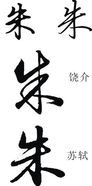 朱字行书写法 百度知道