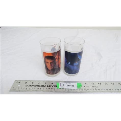 2 Star Trek Glass Cups Bodnarus Auctioneering