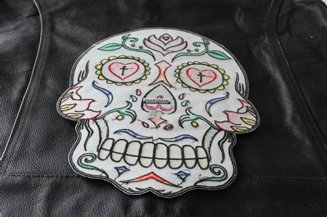 Sugar Skull Embroidered Iron On Patch Thecheapplace