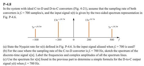In the system with ideal C-to-D and D-to-C converters | Chegg.com