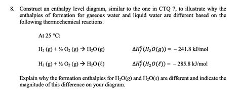 Solved Construct An Enthalpy Level Diagram Similar To The Chegg